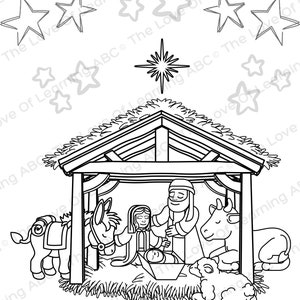 Christian Christmas Coloring Pages Religious Non/not Secular Colouring ...