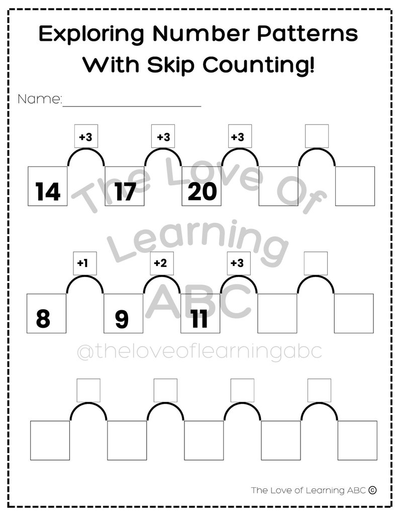Exploring Growing and Shrinking Number Patterns With Skip Counting ...