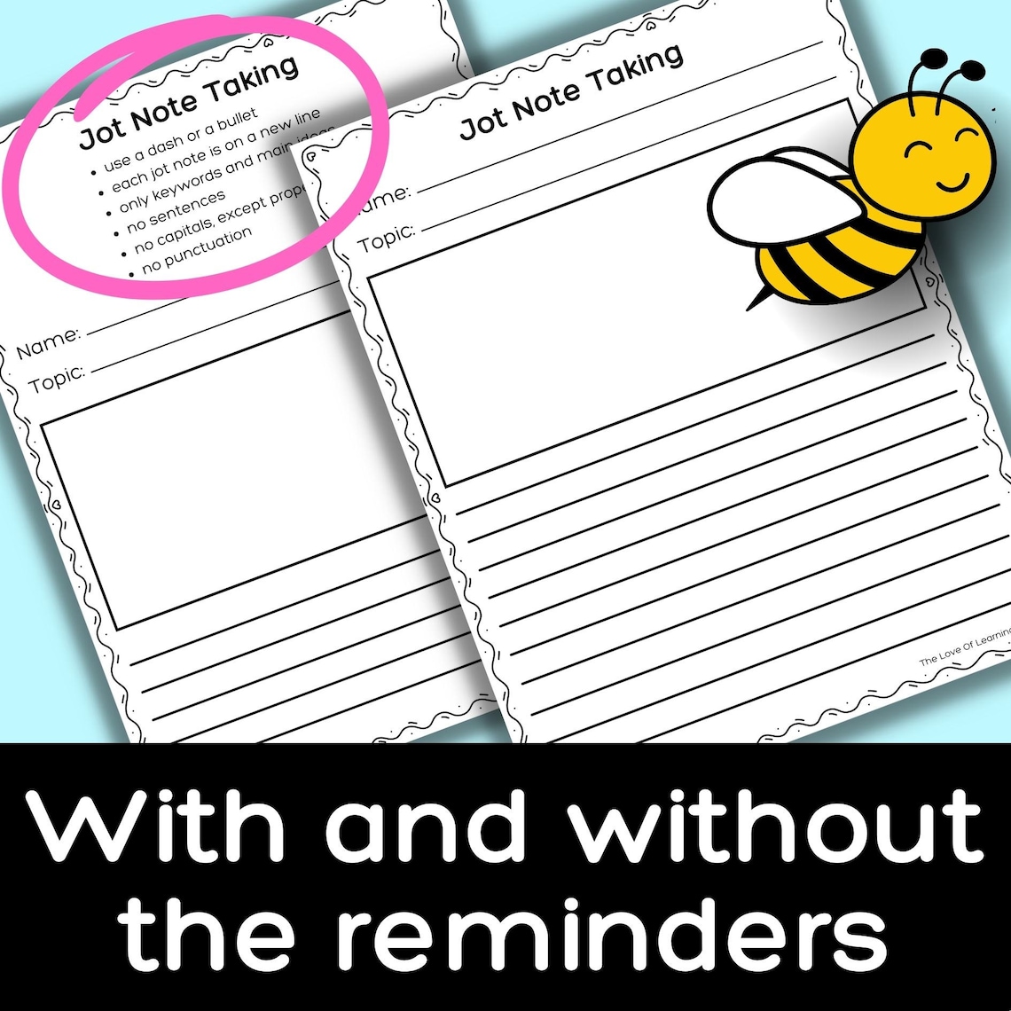 Jot Note Taking Graphic Organizers | Differentiated | Grade 2 | Print ...
