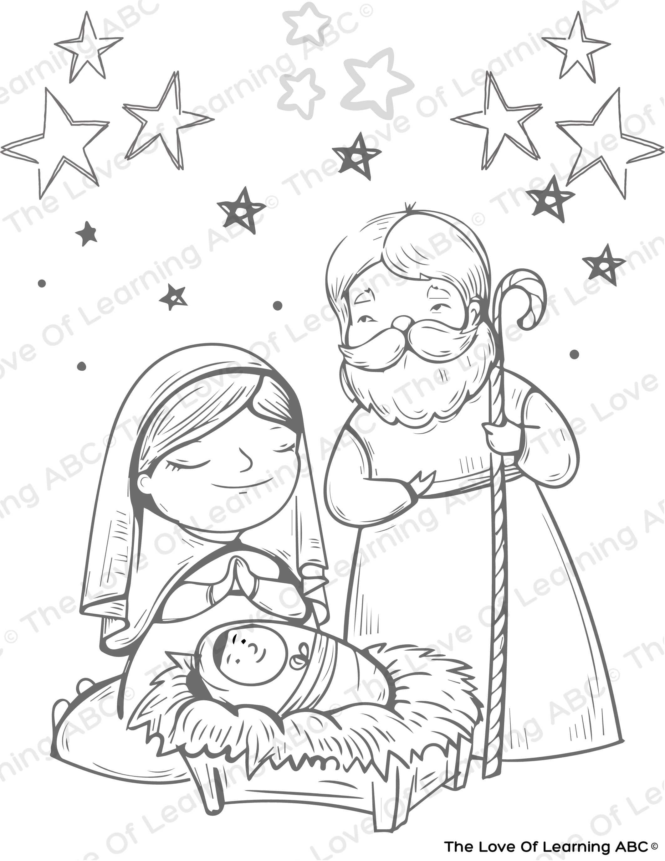 Christian Christmas Coloring Pages Religious Non/not Secular Colouring ...