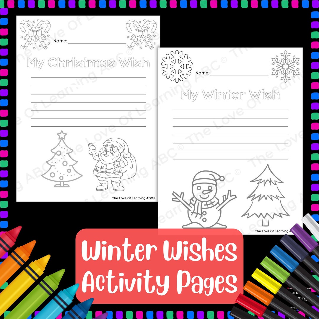 Hoja de trabajo imprimible de actividad de escritura de Mi deseo de ...