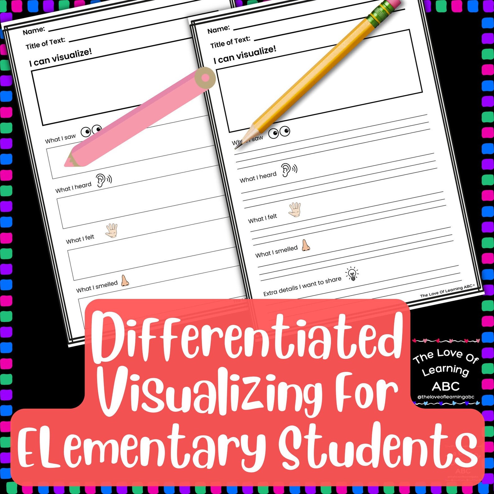 Visualizing Graphic Organizer for Classroom Activity Worksheet Handout ...