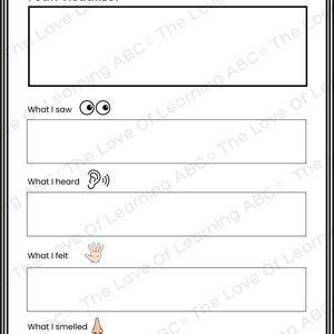 Visualizing Graphic Organizer for Classroom Activity Worksheet Handout ...