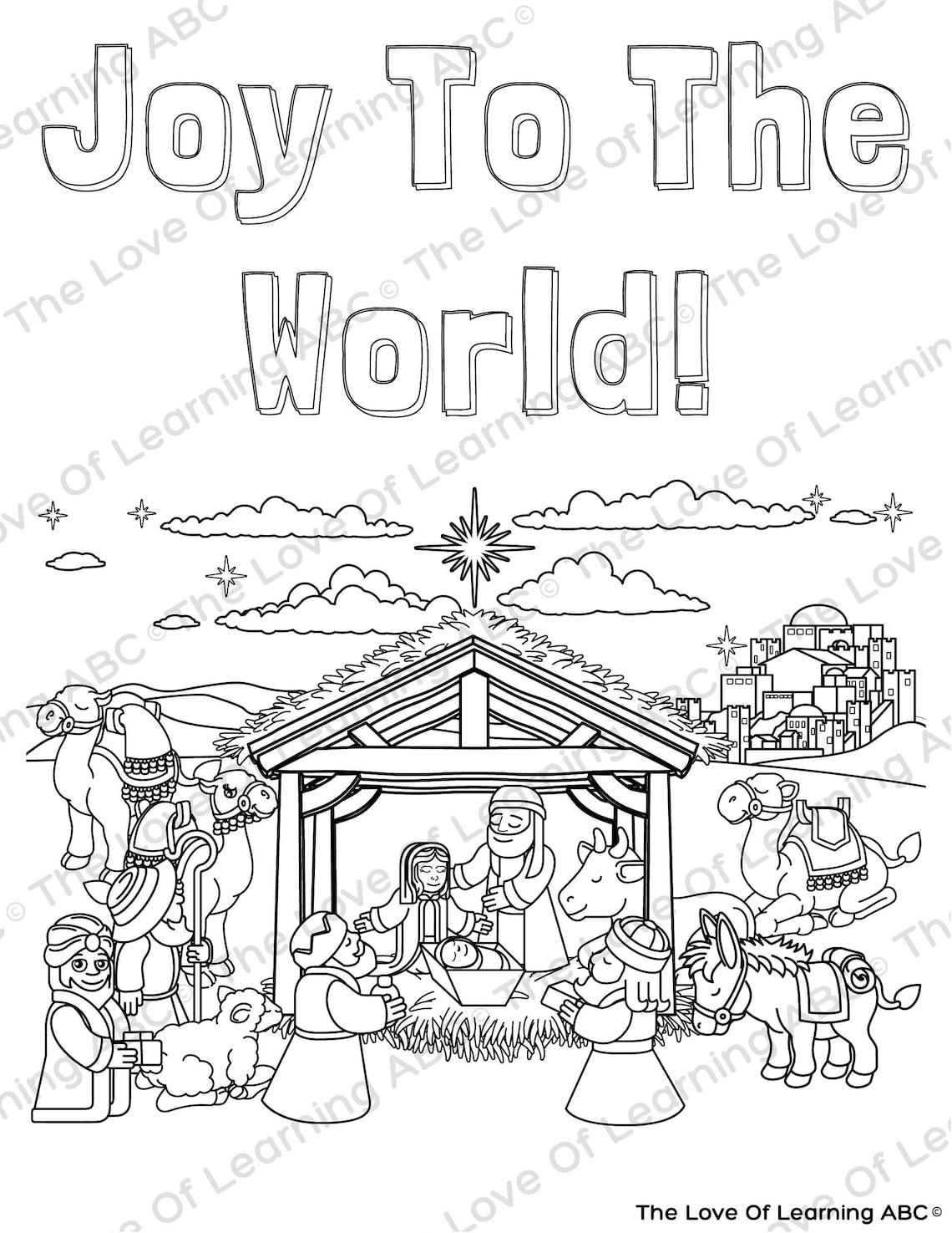 Christian Christmas Coloring Pages Religious Non/not Secular Colouring ...
