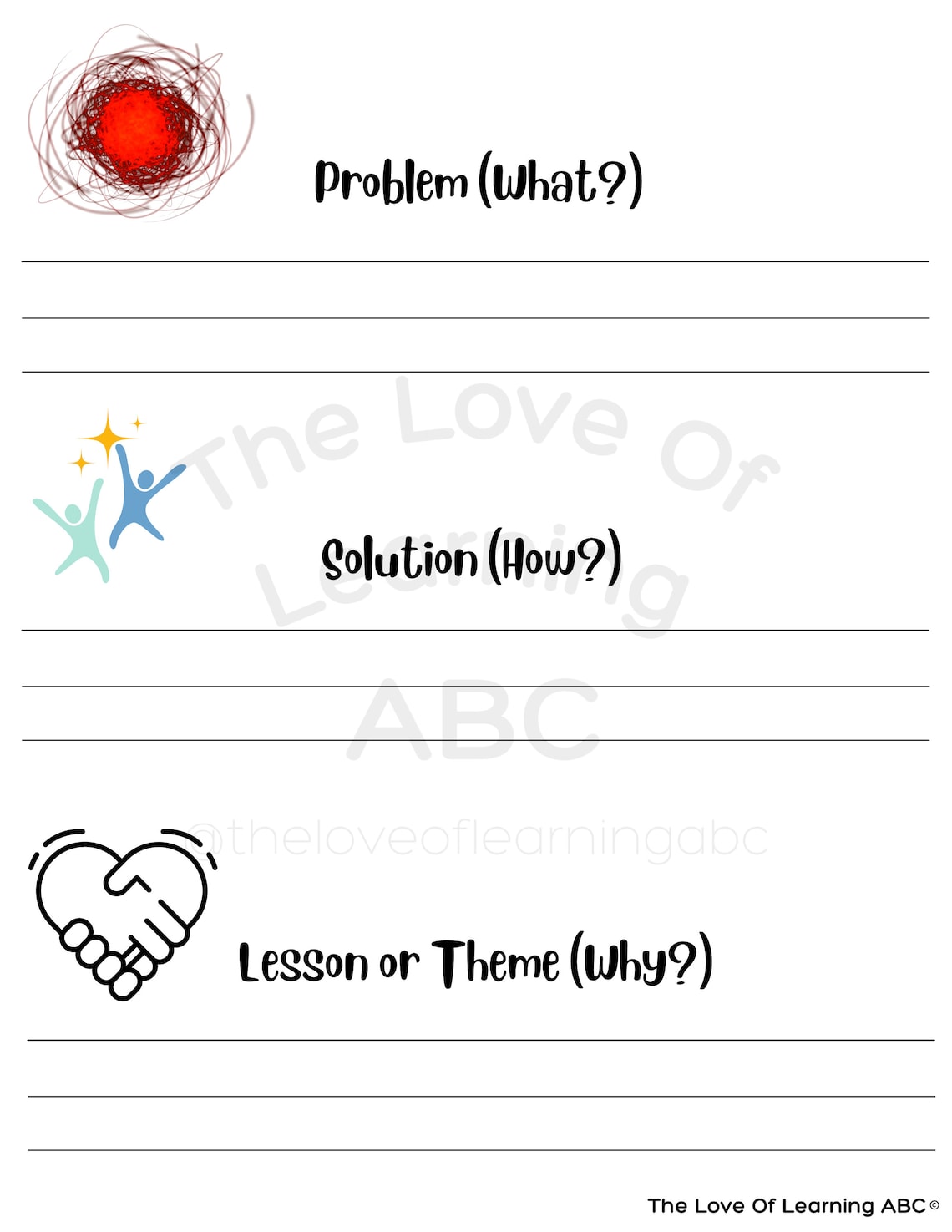 Story Retelling Graphic Organizer Retell Printable Worksheet Handout ...