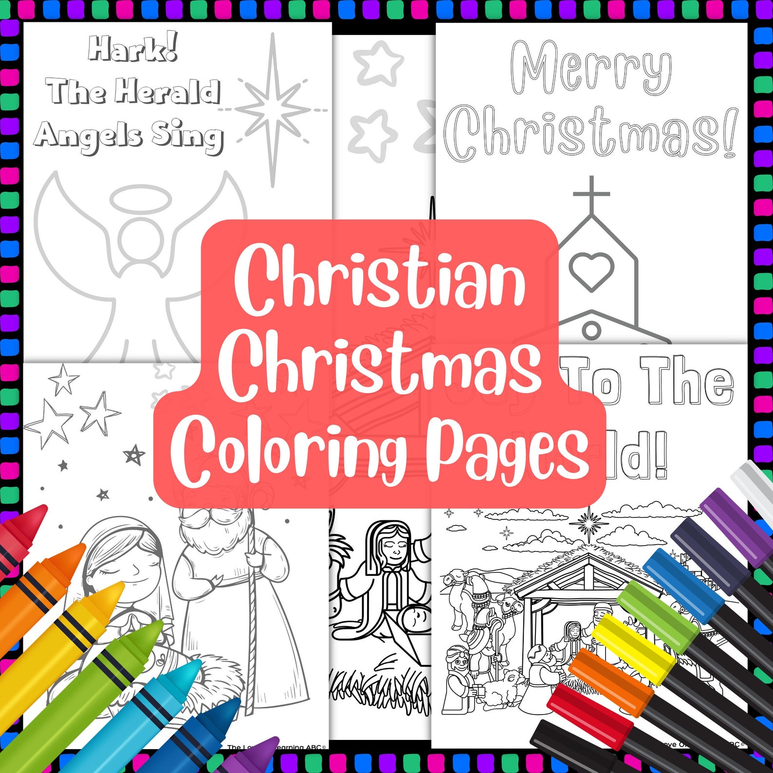 Christian Christmas Coloring Pages Religious Non/not Secular Colouring ...