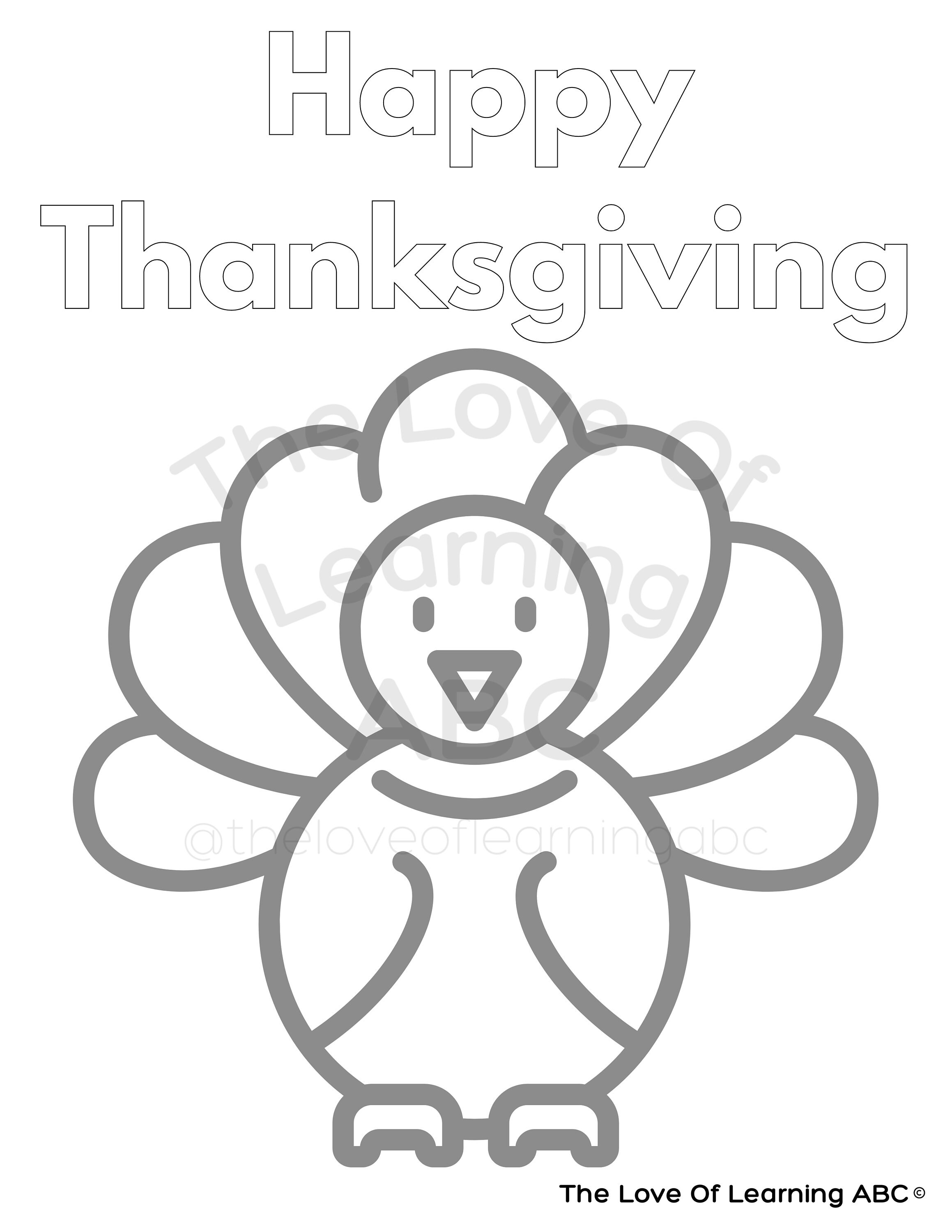 Thanksgiving Printable Coloring Colouring Pages - Etsy