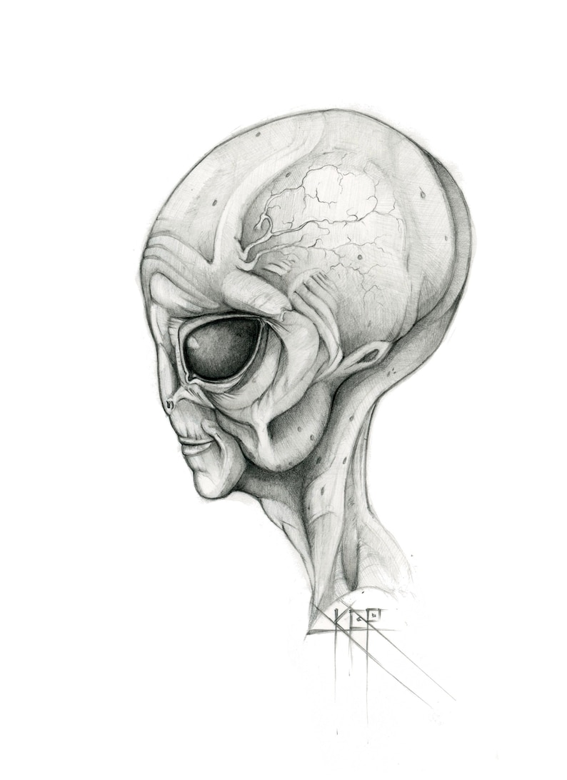 Alien Print - Etsy
