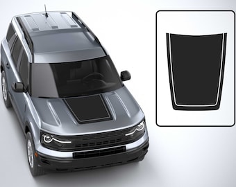 2021 Ford Bronco Sport Hood Graphic Decal MATTE BLACK - Etsy