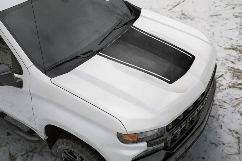 CHEVROLET SILVERADO HOOD Vinyl Decal Sticker Graphics Kit Fits | Etsy