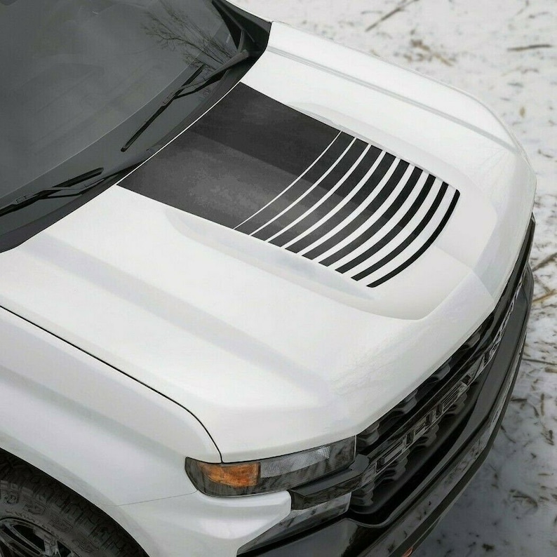 CHEVROLET SILVERADO HOOD Vinyl Decal Sticker Graphics Kit Fits | Etsy