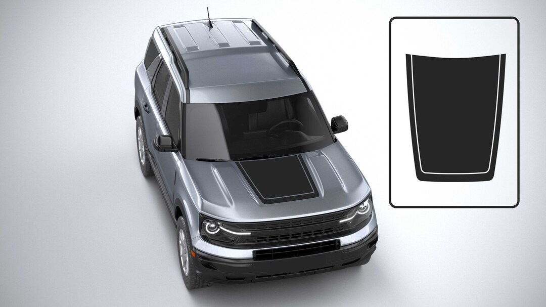 Ford Bronco Sport 2020 2021 2022 Hood Vinyl Decal Sticker Graphics Kit ...