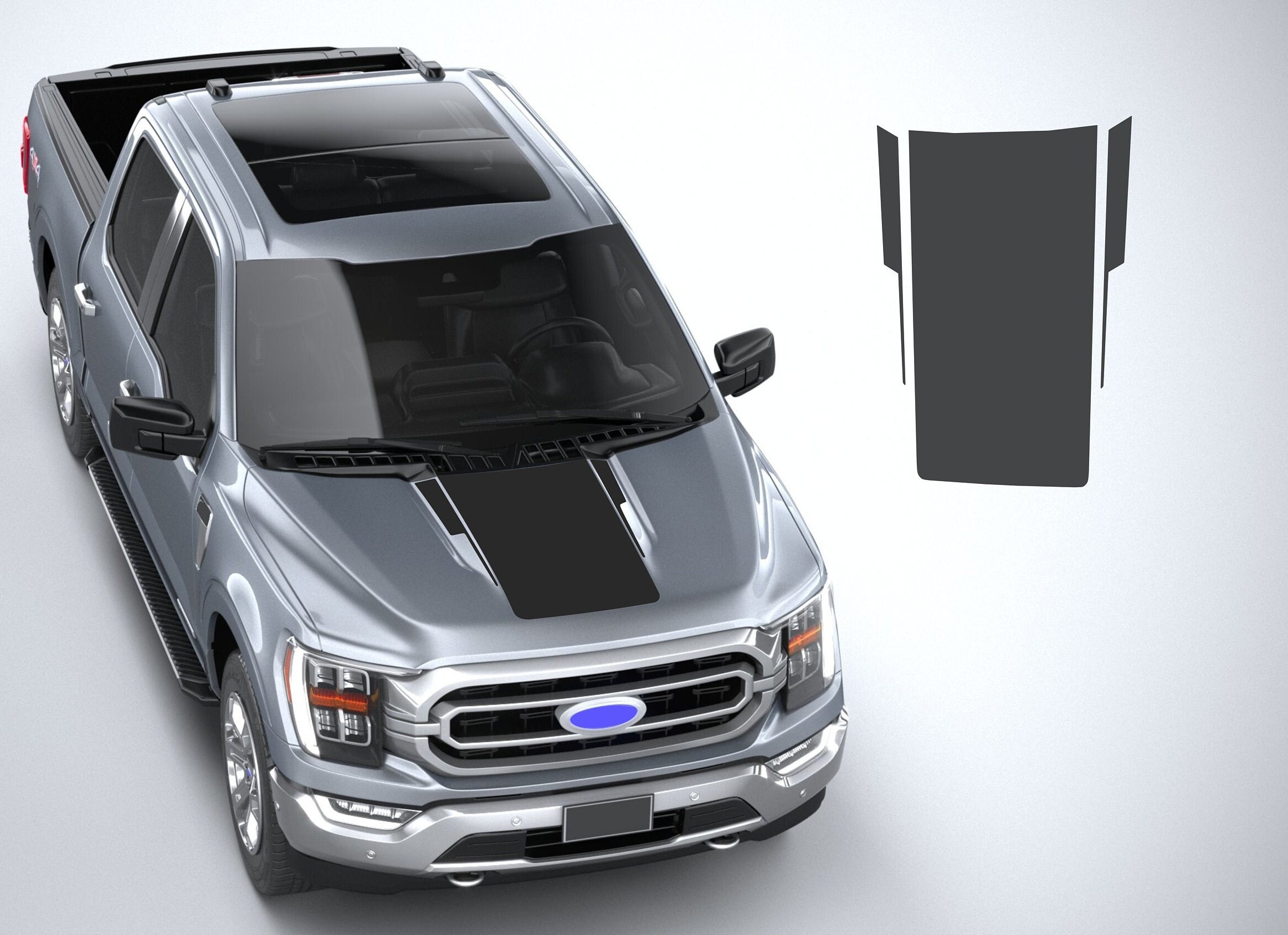 Red F150 Hood Scoops