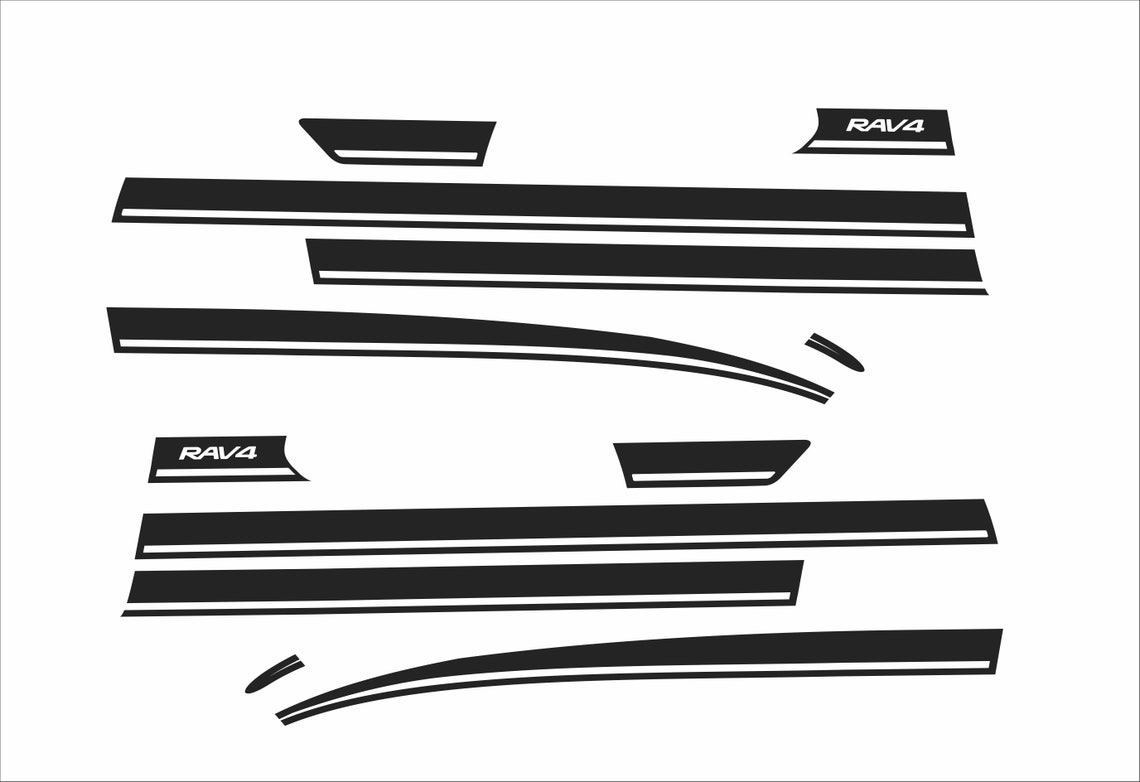 Upper Body Stripe Decals Stickers Graphic Kit Fits Toyota Rav4 - Etsy
