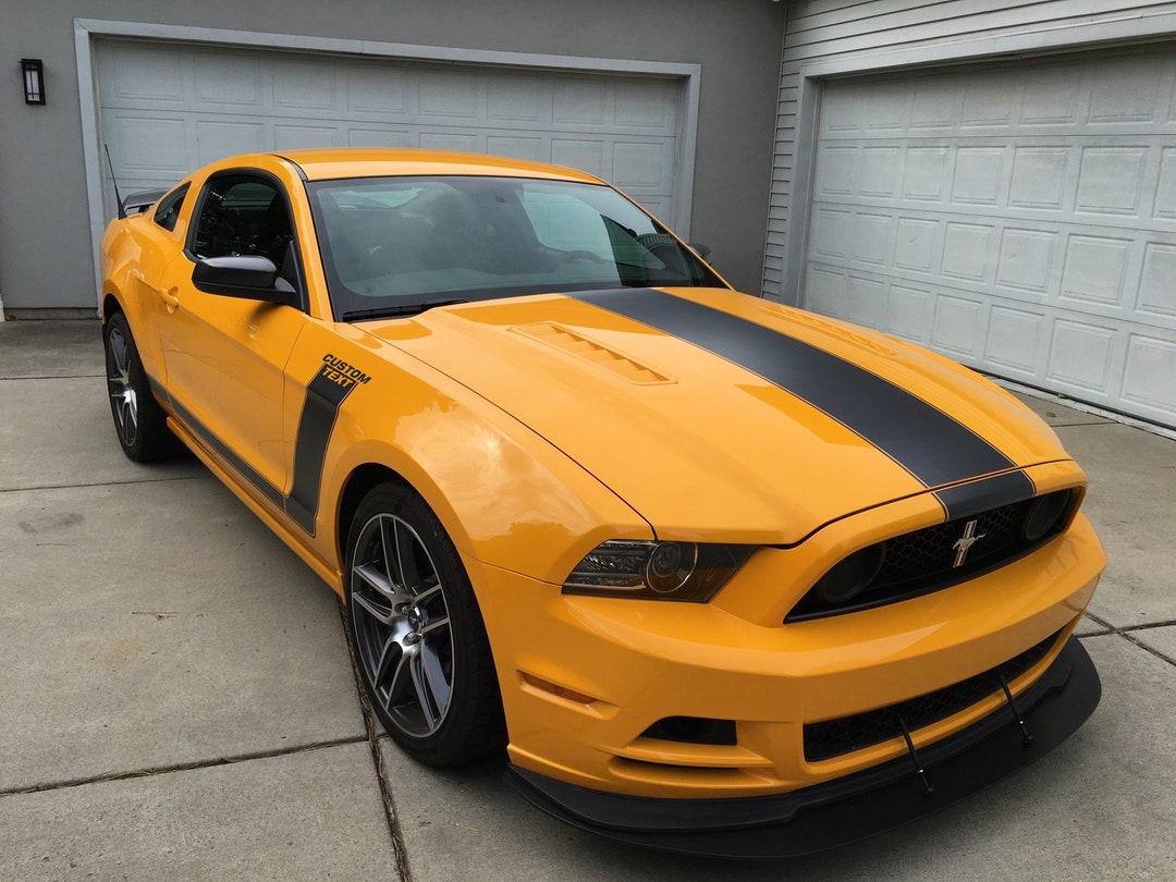 Ford Mustang 2011 - 2014 CUSTOM TEXT HOOD and Side Vinyl Decal Sticker ...