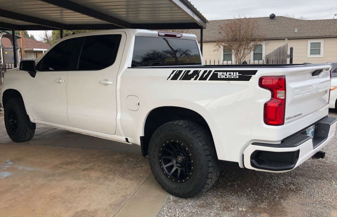 Chevrolet SILVERADO TRAIL BOSS Bedside Vinyl Decal Sticker - Etsy
