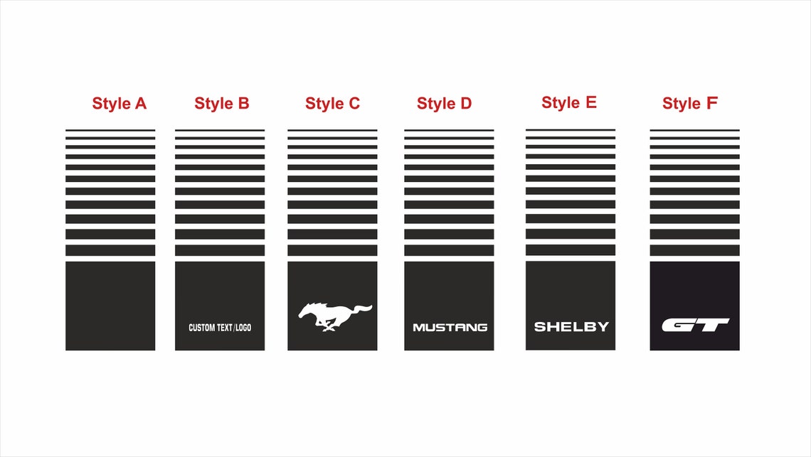 Ford Mustang 2011 2014 CUSTOM TEXT HOOD Vinyl Decal Sticker - Etsy