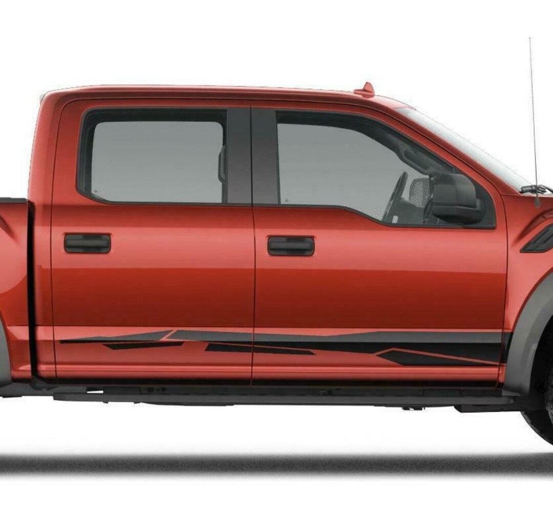 Ford F-150 RAPTOR ROCKER PANEL Stripe Vinyl Decal Sticker Graphics Kit ...
