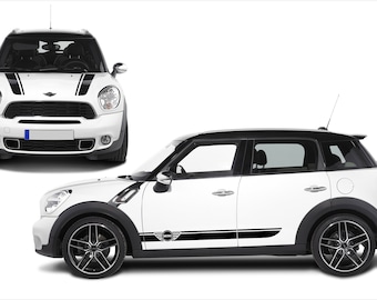 Mini Cooper S Countryman Checkredflag Rocker Panel Vinyl Decal Sticker ...