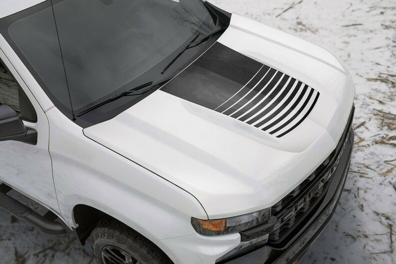 CHEVROLET SILVERADO HOOD Vinyl Decal Sticker Graphics Kit Fits | Etsy