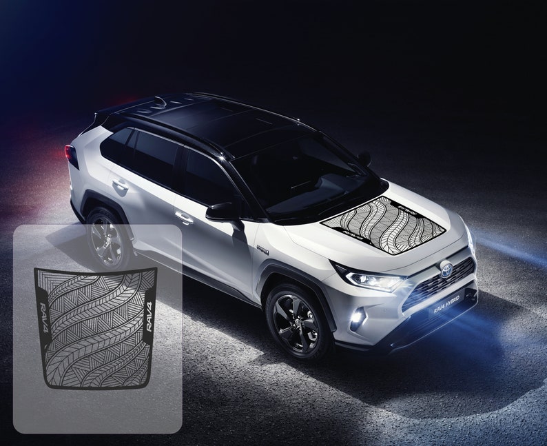 Toyota RAV4 Hood Decal - Custom Vinyl Graphics for RAV4 (2019-2024 ...