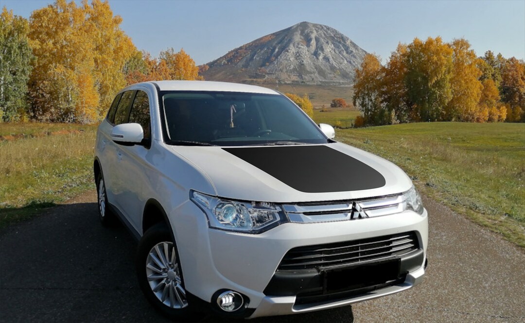 HOOD Vinyl Decal Stickers Compatible With Mitsubishi Outlander 2012 ...