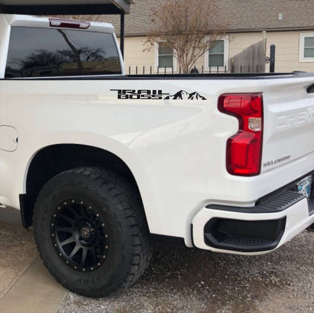 Chevrolet SILVERADO TRAIL BOSS Bedside Vinyl Decal Sticker Graphics Kit ...