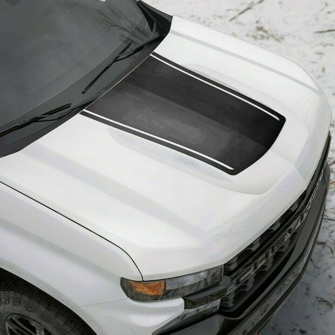 CHEVROLET SILVERADO HOOD Vinyl Decal Sticker Graphics Kit Fits | Etsy