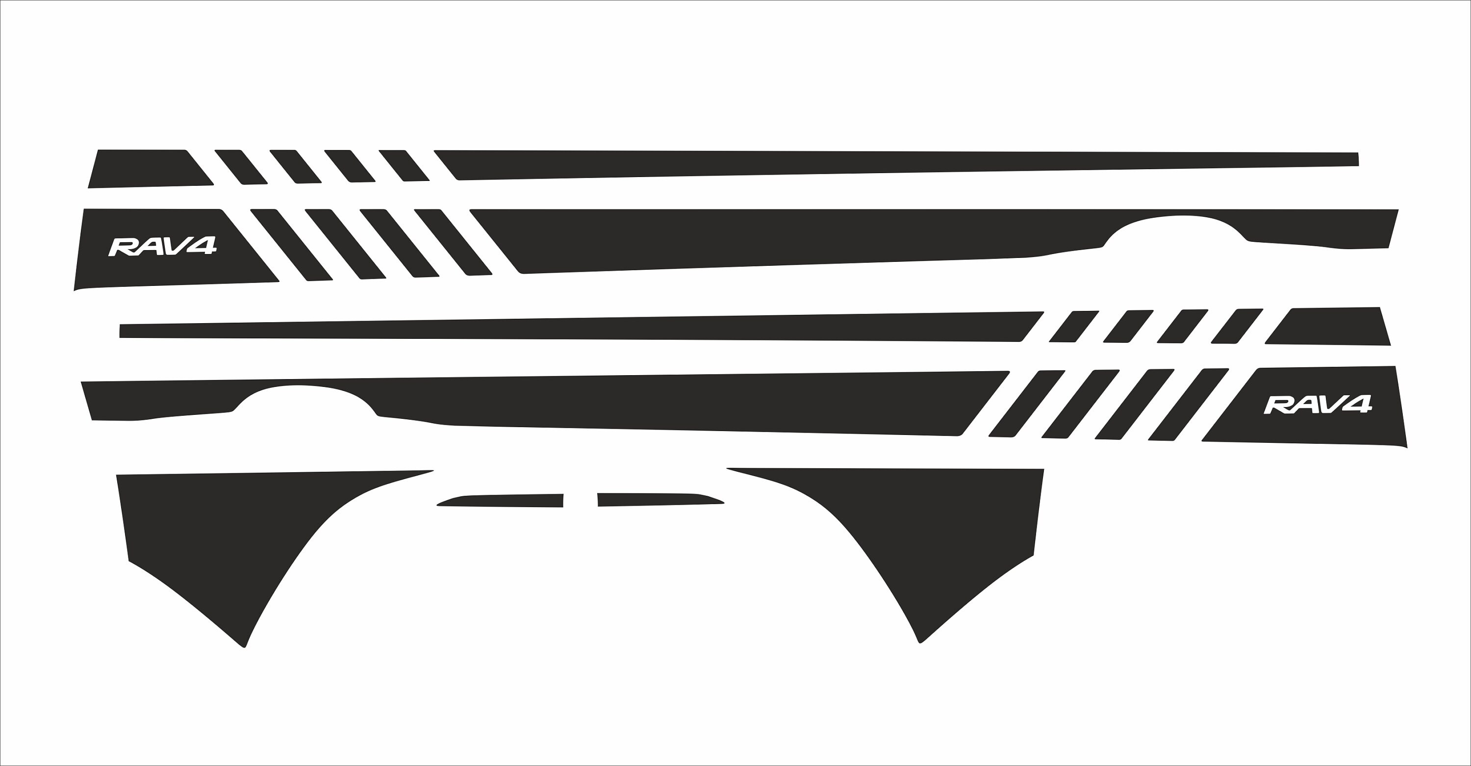 Side Body Stripe Decals Stickers Graphic Kit Fits Toyota Rav4 - Etsy