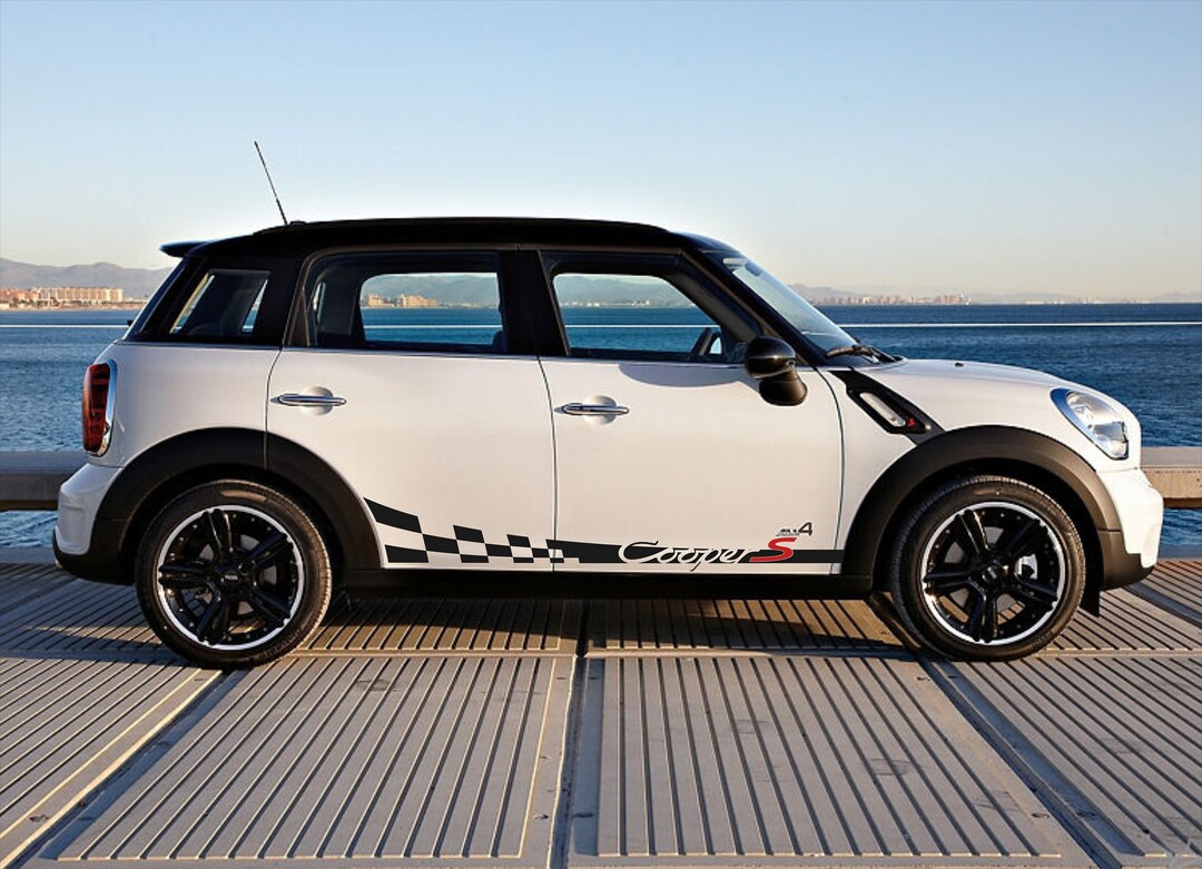 Mini Cooper S Countryman Checkredflag Rocker Panel Vinyl Decal Sticker ...