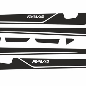 Upper Body Stripe Decals Stickers Graphic Kit Fits Toyota Rav4 2019 ...