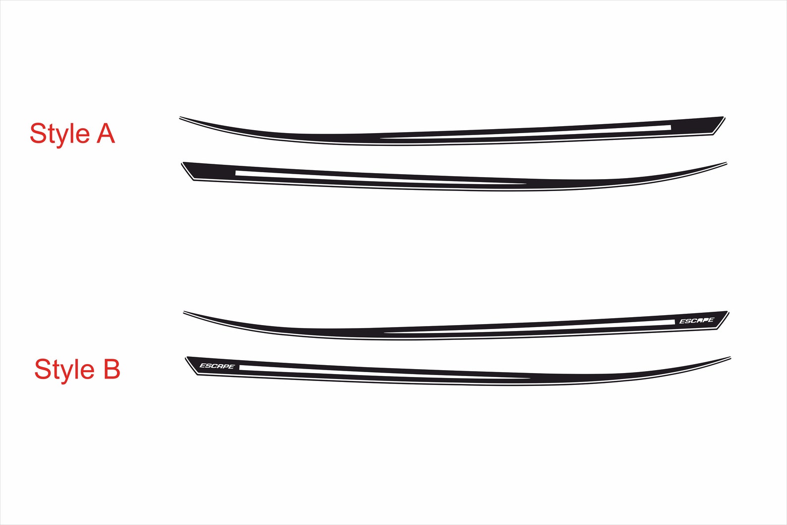 Ford ESCAPE 2020 2022 SIDE Vinyl Decal Sticker Graphics Kit - Etsy