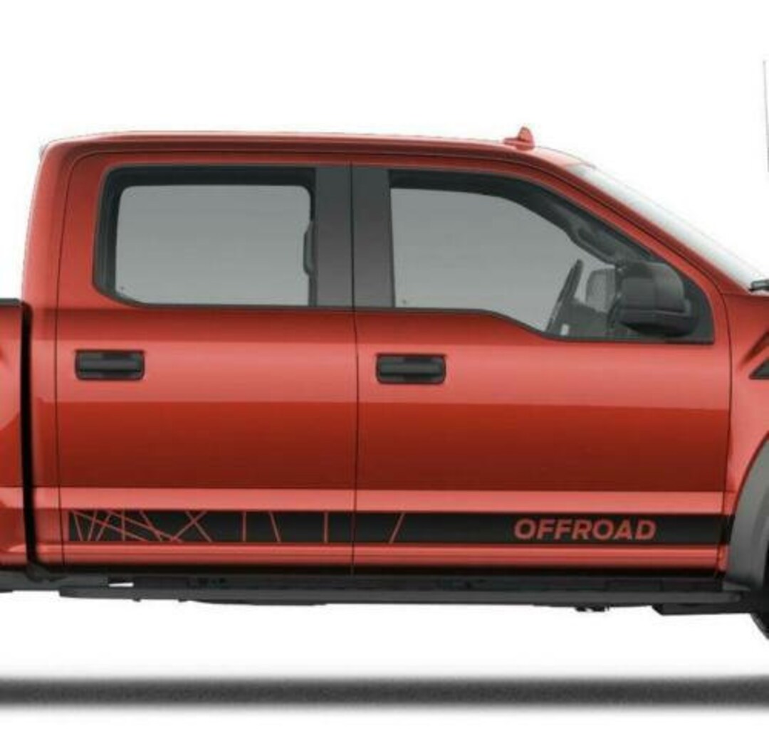2015 -2022 Ford F-150 OFF ROAD ROCKER Panel Stripe Vinyl Decal Sticker ...