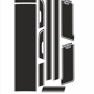 Ford Mustang 2011 - 2014 CUSTOM TEXT HOOD and Side Vinyl Decal Sticker ...