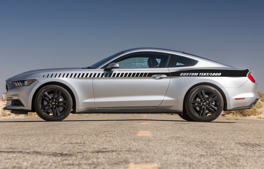 Ford Mustang 2015 - 2017 Custom Logo SIDE STRIPE Vinyl Decal Sticker ...