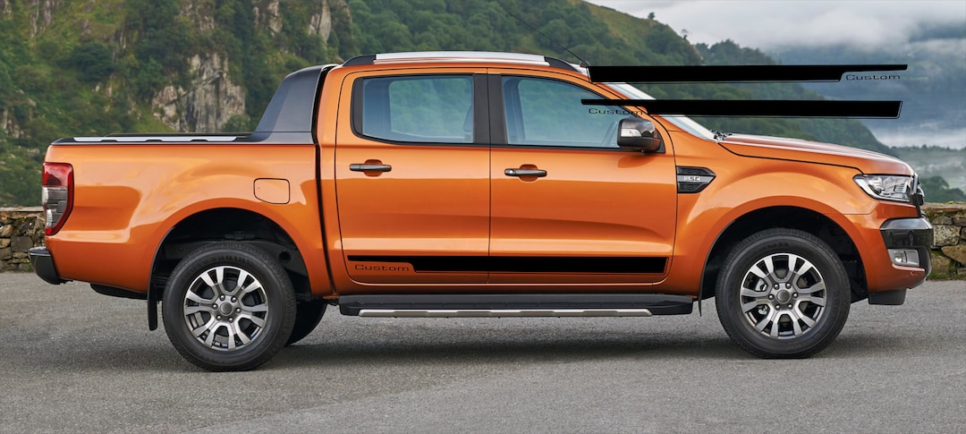 Ford Ranger Custom Text Vinyl Decal Kit: 2016-2022 Rocker Panel & Bed ...