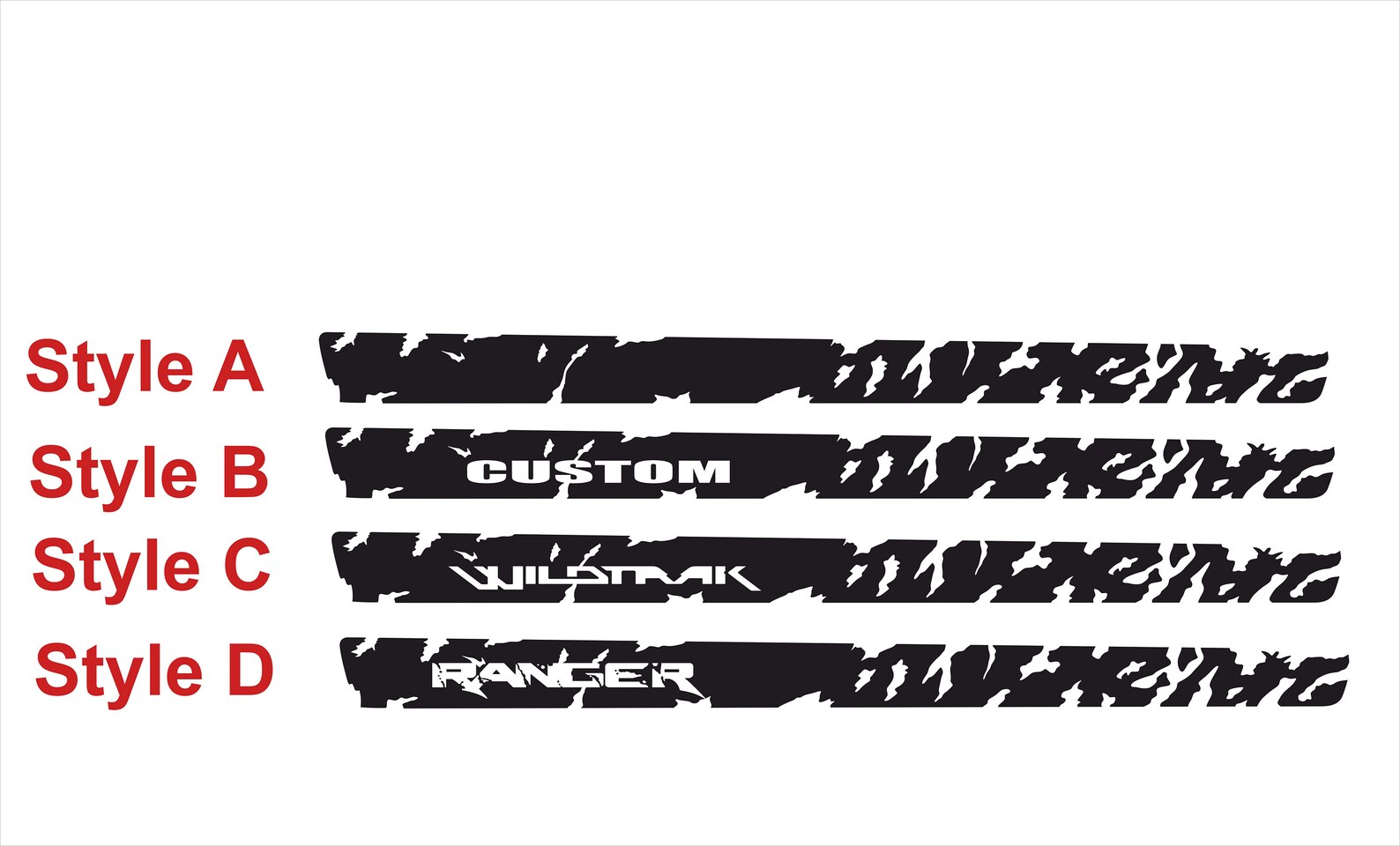 FORD RANGER 2016 2022 Custom Text Rocker Panel Vinyl Decal | Etsy