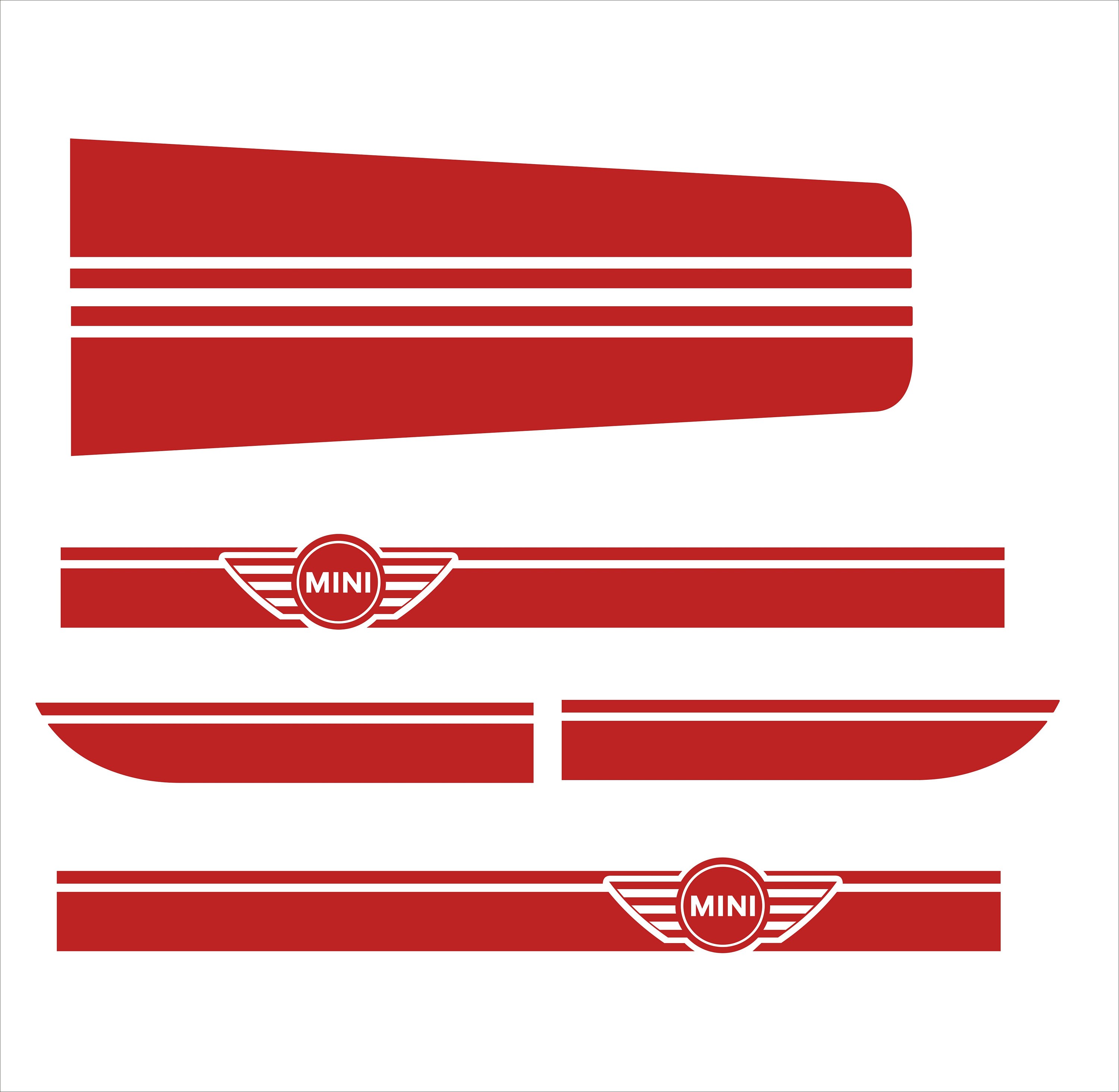 Mini COOPER Countryman Hood and Lower Rocker Panel Stripes Vinyl Decal ...