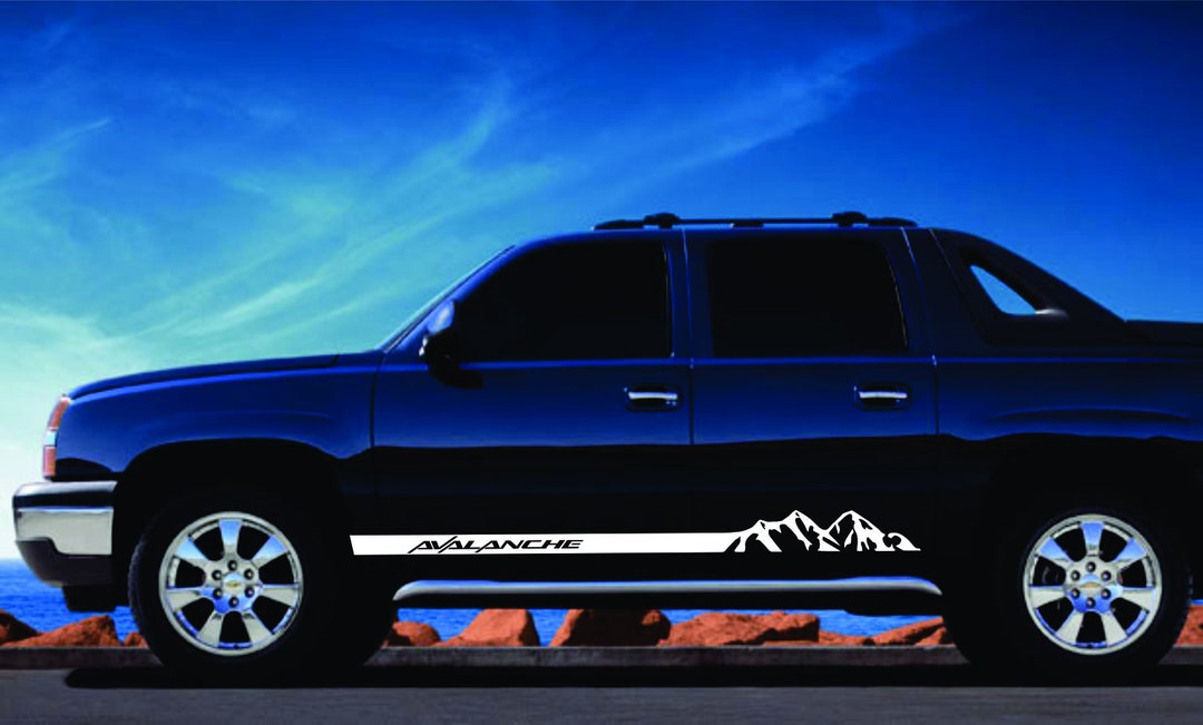 Chevrolet Avalanche WILD MOUNTAINS Rocker Panel Vinyl Decal Sticker ...