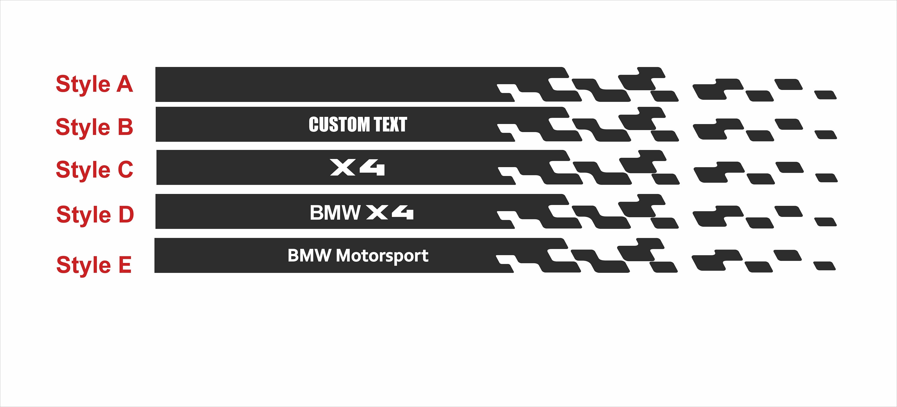 Rocker Panel Side Stripe Vinyl Decal Stickers Compatible With BMW X4 ...