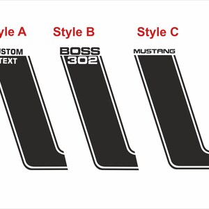 Ford Mustang 2011 - 2014 CUSTOM TEXT HOOD and Side Vinyl Decal Sticker ...