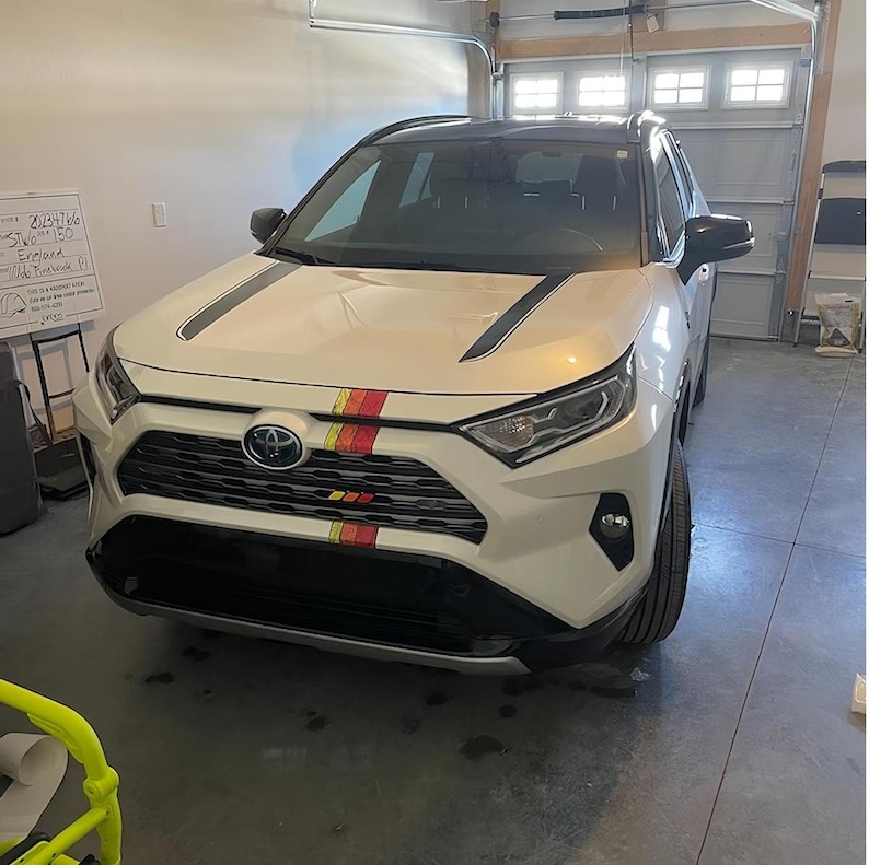 Toyota RAV4 Hood Decal - Custom Vinyl Graphics for RAV4 (2019-2024 ...