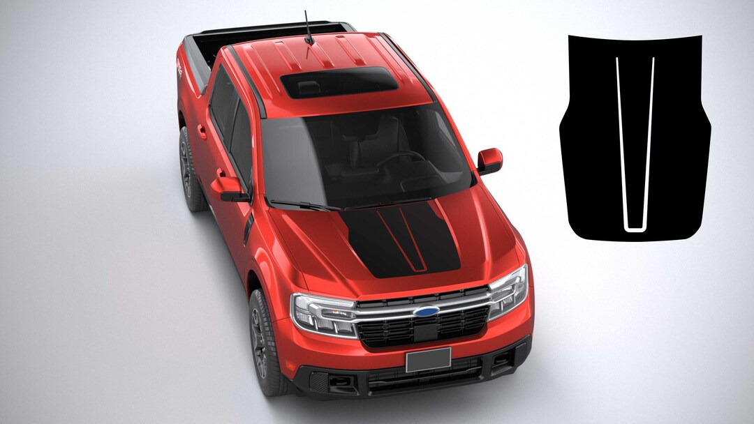LATEST! Hood Vinyl Decal Fits Ford Maverick 2021 - 2024 Sticker Graphic ...