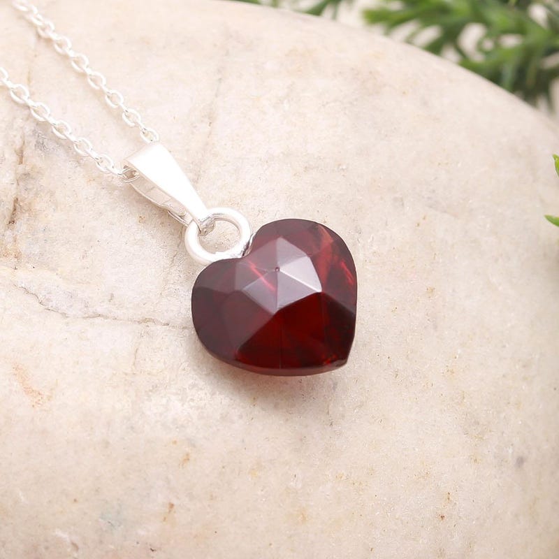 Garnet Heart - Etsy