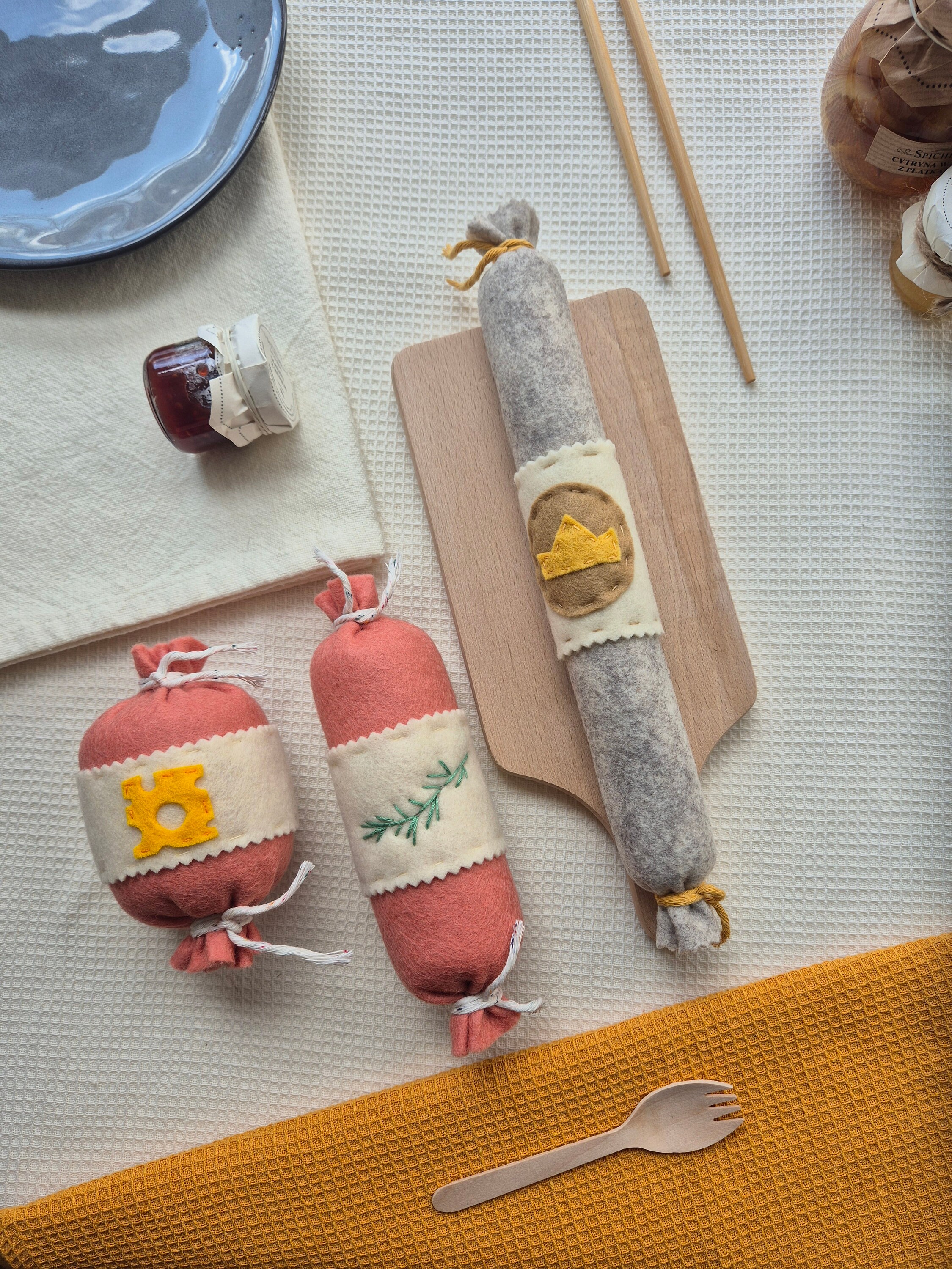 Gourmet Felt Sausage – Pretend Play Charcuterie, Montessori Toy - Etsy