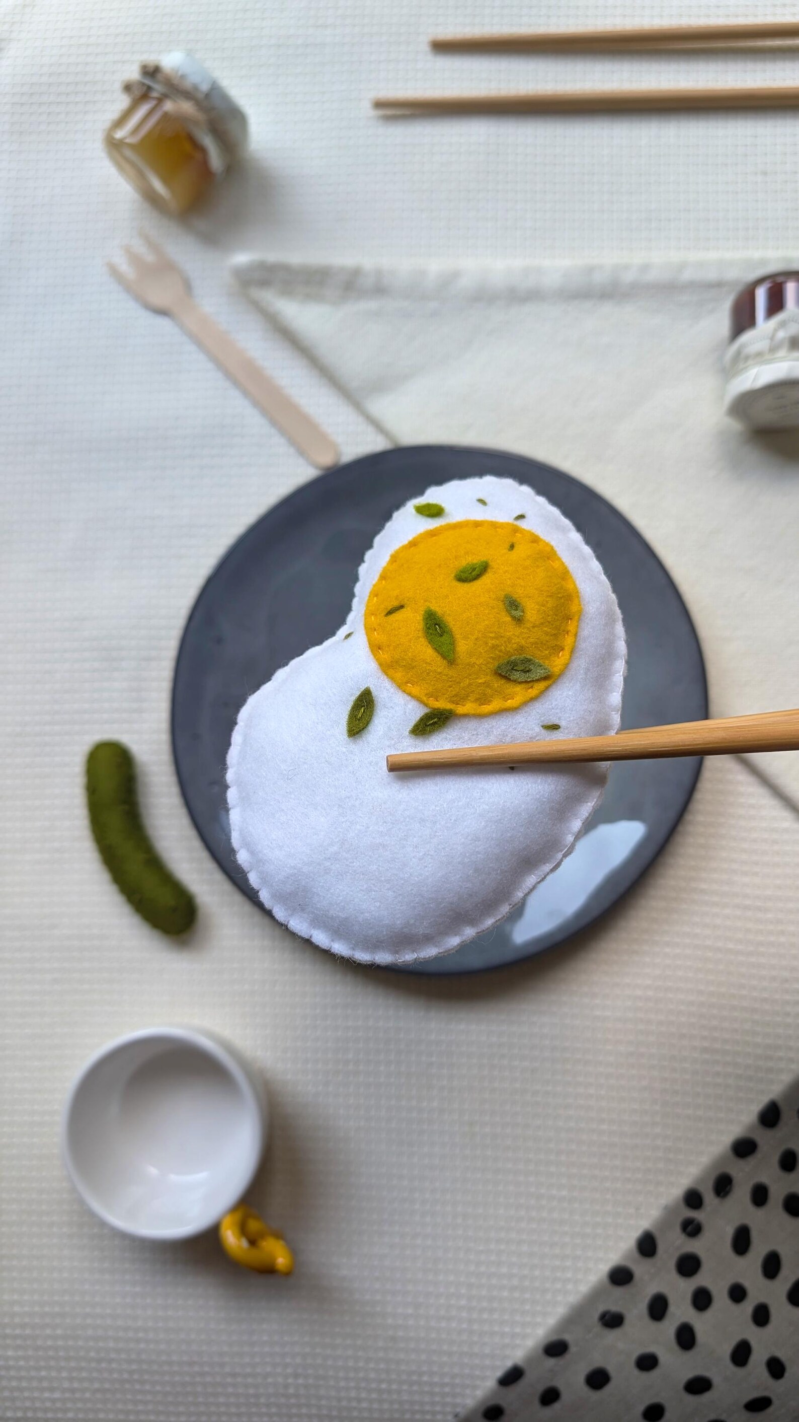 Felt Breakfast Play Food Set – Handmade Pretend Meal - Etsy