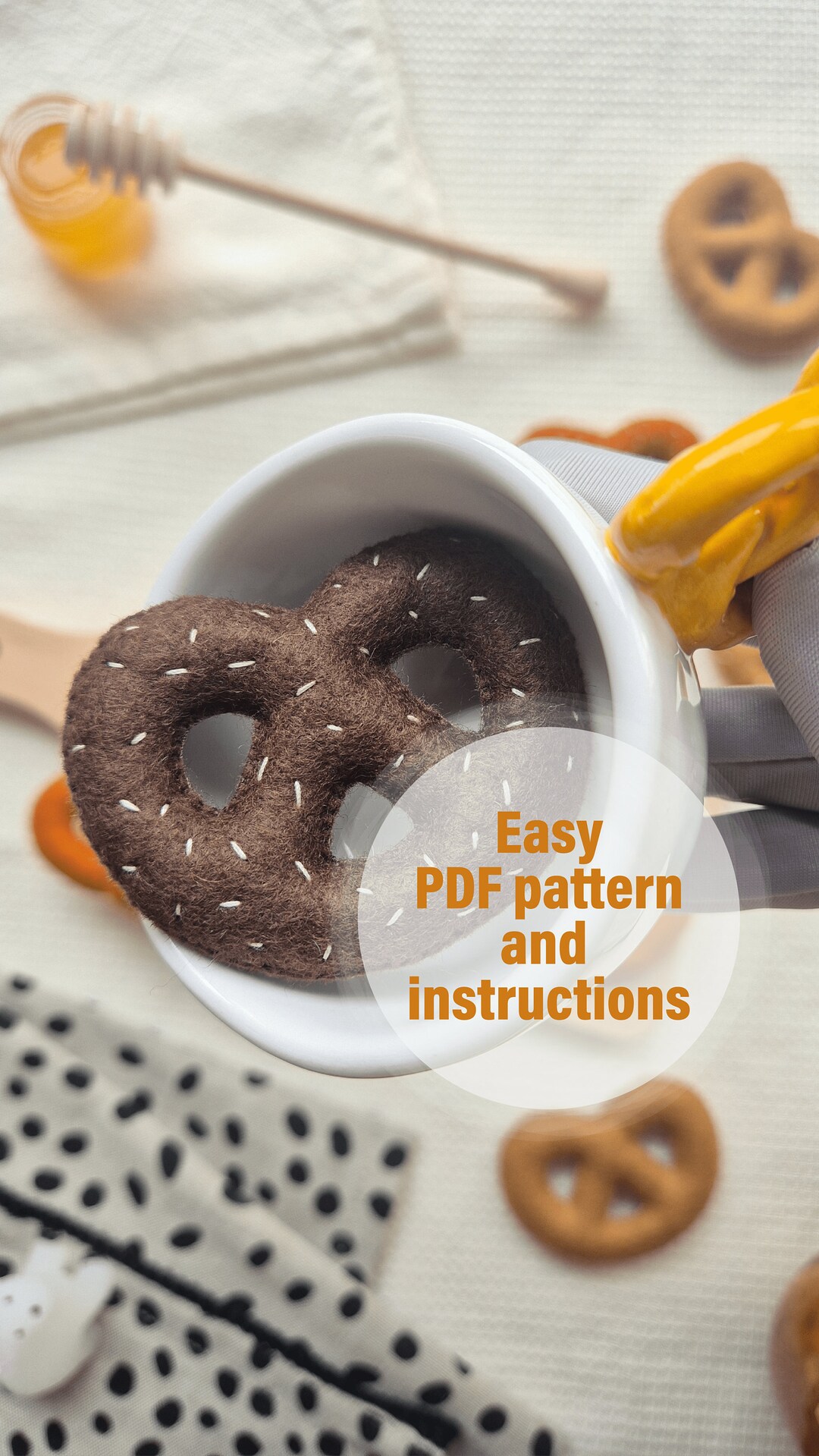 Craft a Playful Felt Mini Pretzels – Easy PDF Pattern, Big Fun! Sewing ...