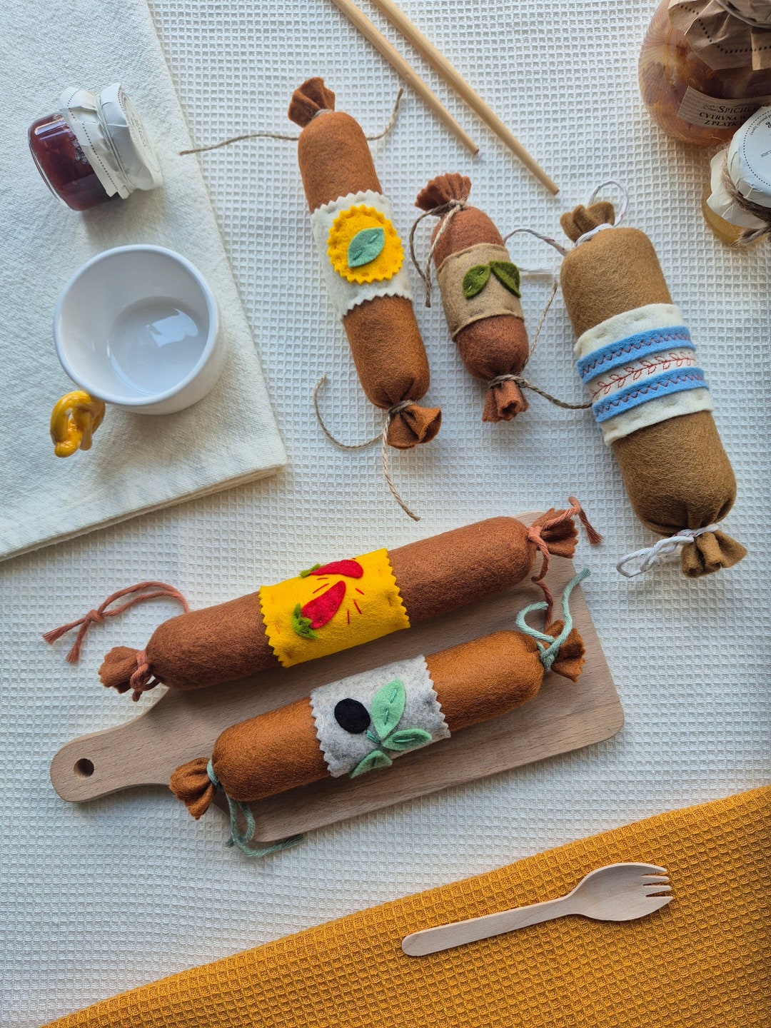 Felt Sausage, Pretend Play Food, Montessori Toy - Etsy