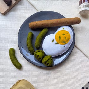 Felt Breakfast Play Food Set – Handmade Pretend Meal - Etsy