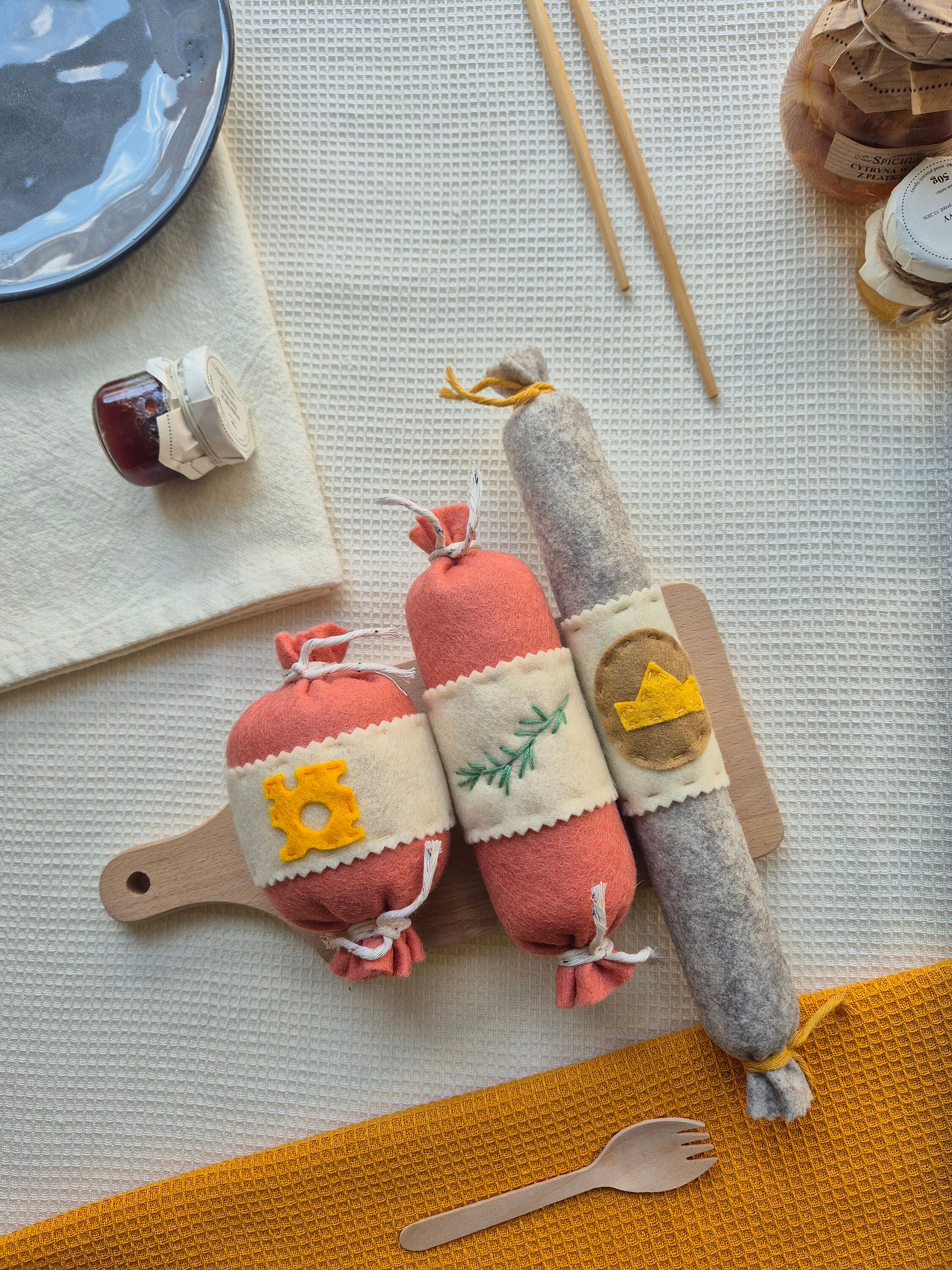 Gourmet Felt Sausage – Pretend Play Charcuterie, Montessori Toy - Etsy